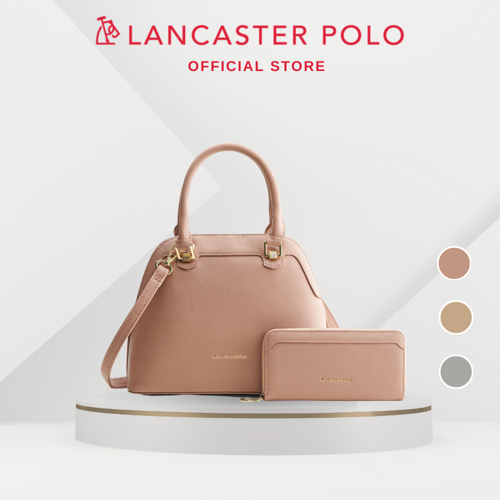 Lancaster Polo Verina Ladies Women Bowling Top-handle Handbag w ...