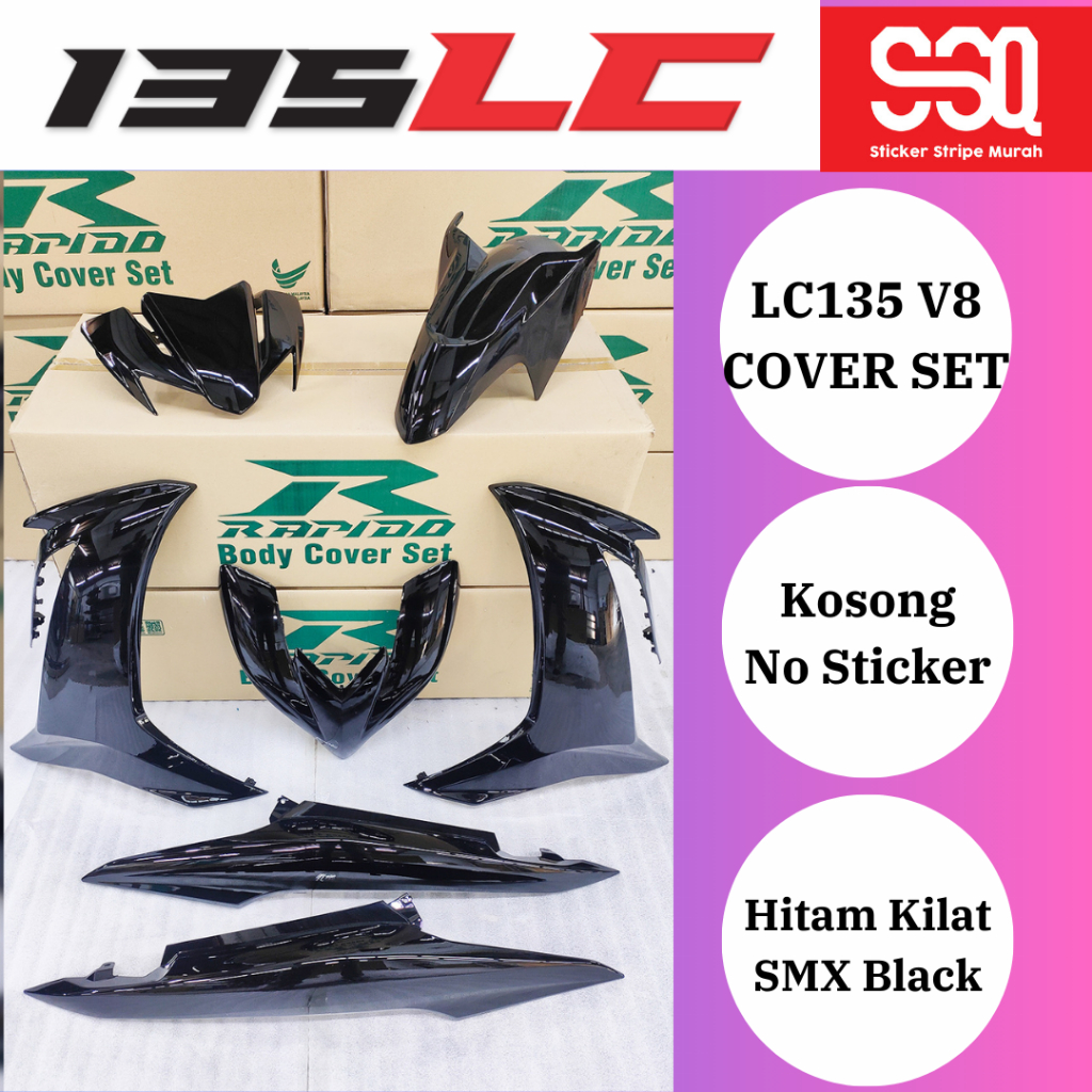 LC135 LC V1 V2 V3 V6 V8 Fi Coverset Cover Set Bodyset No Sticker Kosong ...