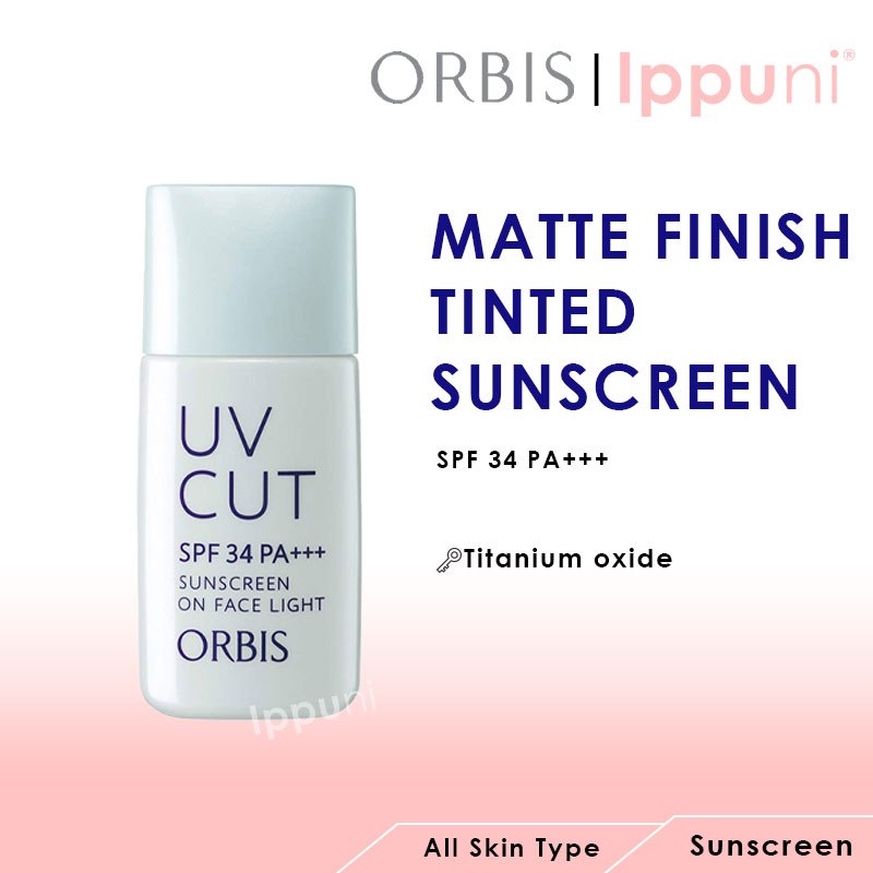 ORBIS UV Cut sunscreen On Face Light Matte Tinted SPF 34 PA+++ 28ml | Shopee Malaysia