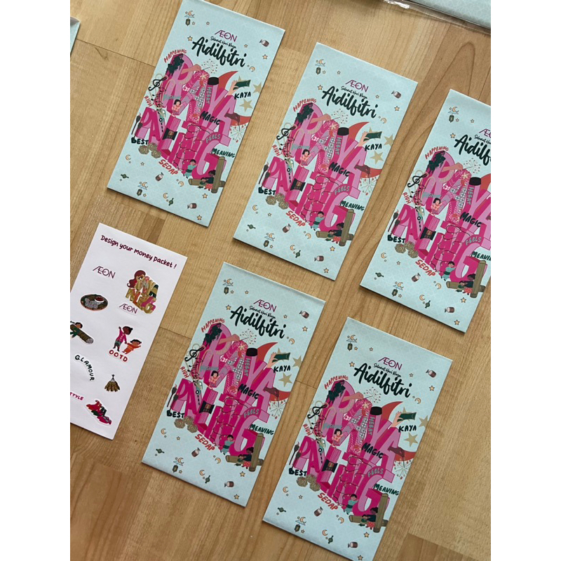 SAMPUL RAYA AEON with ENVELOPE & STICKER | Shopee Malaysia