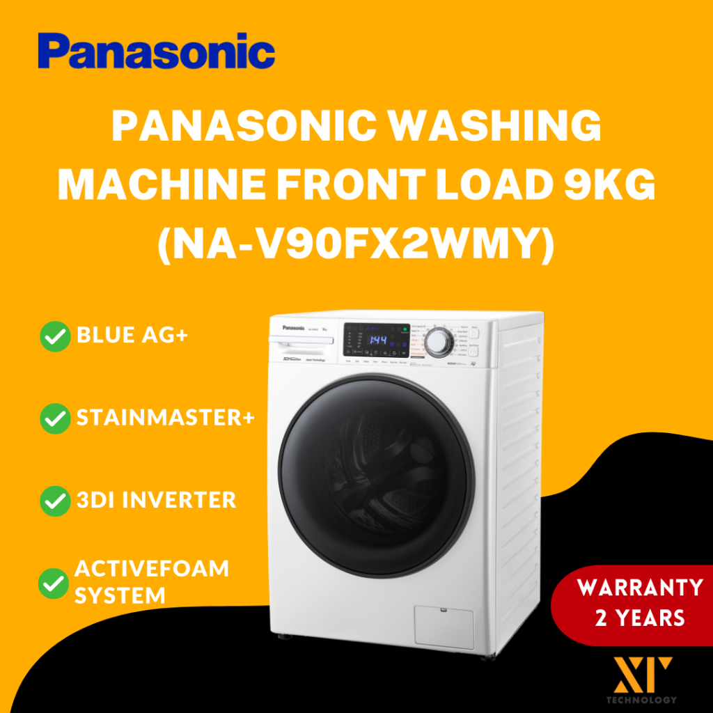 PANASONIC WASHING MACHINE FRONT LOAD 9KG (NA-V90FX2WMY) | Shopee Malaysia