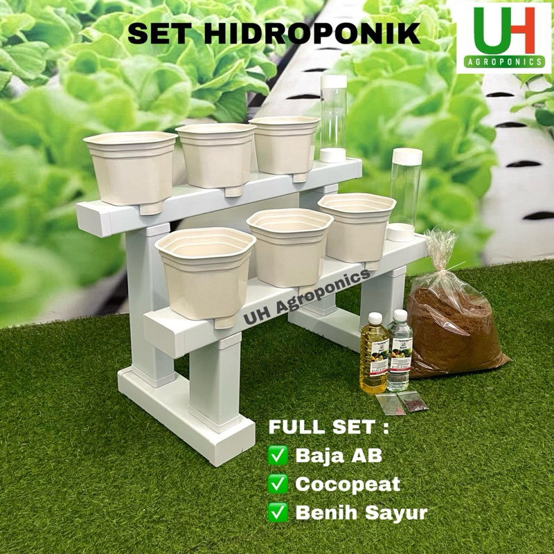 SET HIDROPONIK UHA-03BN | HYDROPONIC SET WITH 6 POT | Shopee Malaysia