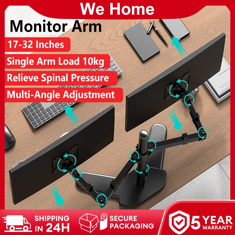 Monitor Stand Dual Arm Stand Mount Arm 360 Degree Rotation | Cold ...