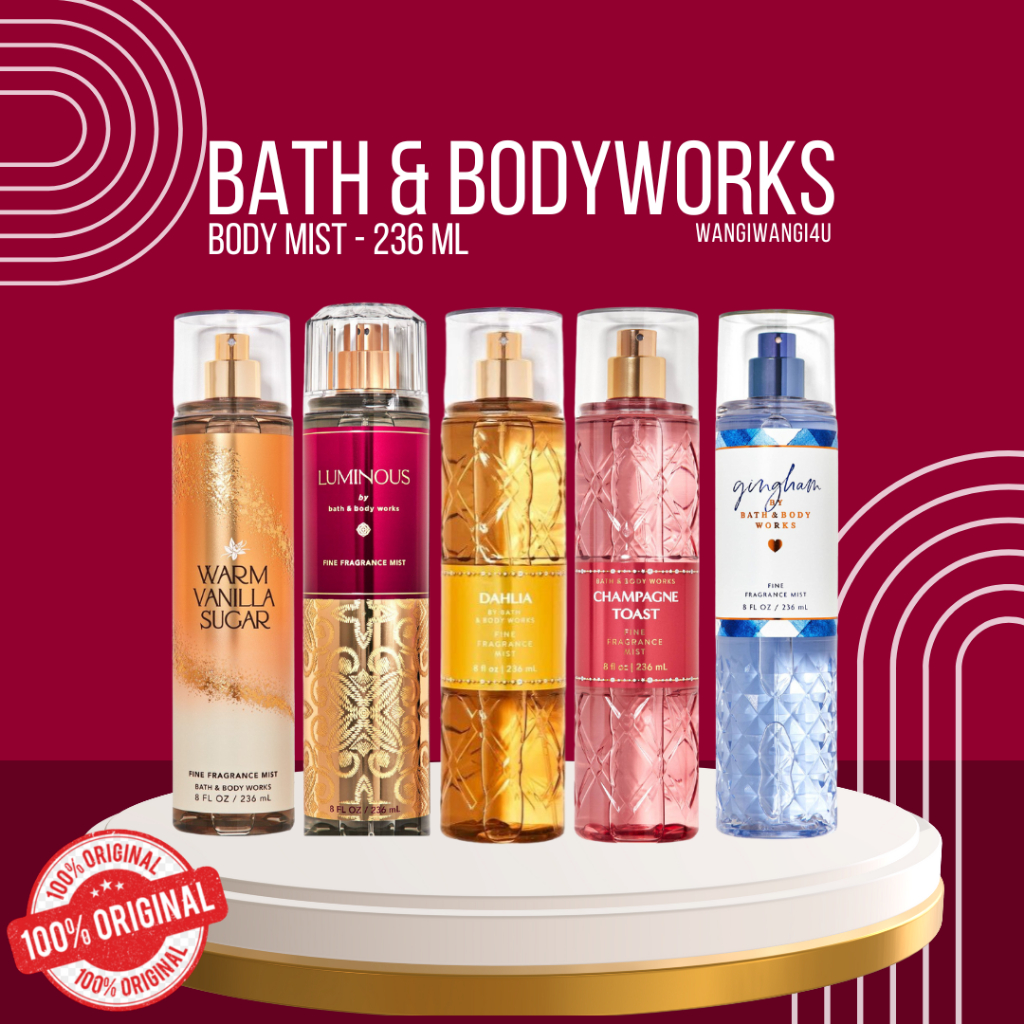 BATH AND BODY WORKS BODY MIST ORIGINAL BODY SPRAY BBW 236ML PERFUME FOR WOMEN | Shopee Malaysia
