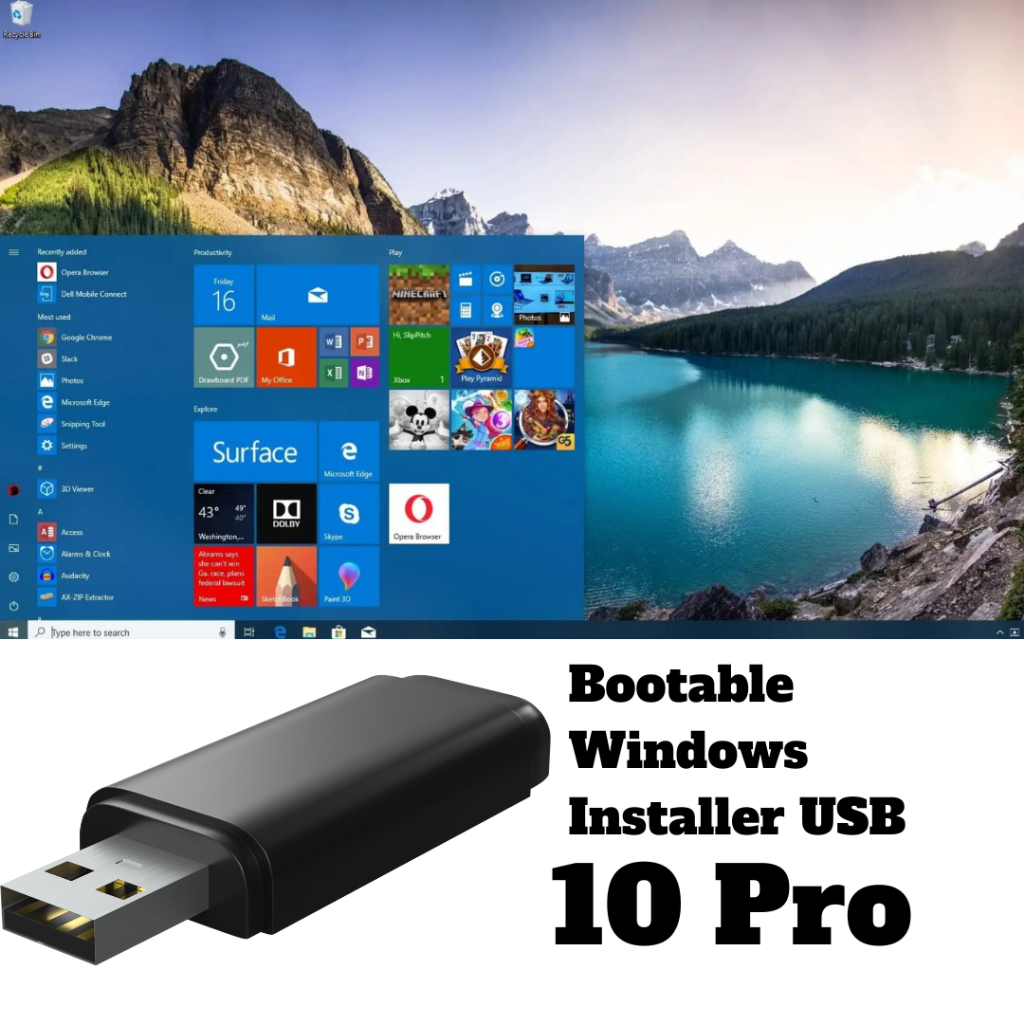 64GB Bootable USB Windo ws Installer 10 8.1 7 11 w/ Activation key ...