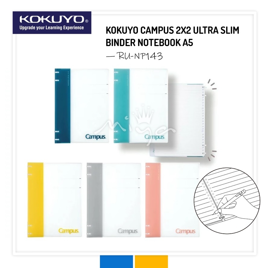 KOKUYO CAMPUS 2X2 ULTRA SLIM BINDER NOTEBOOK A5 | Shopee Malaysia