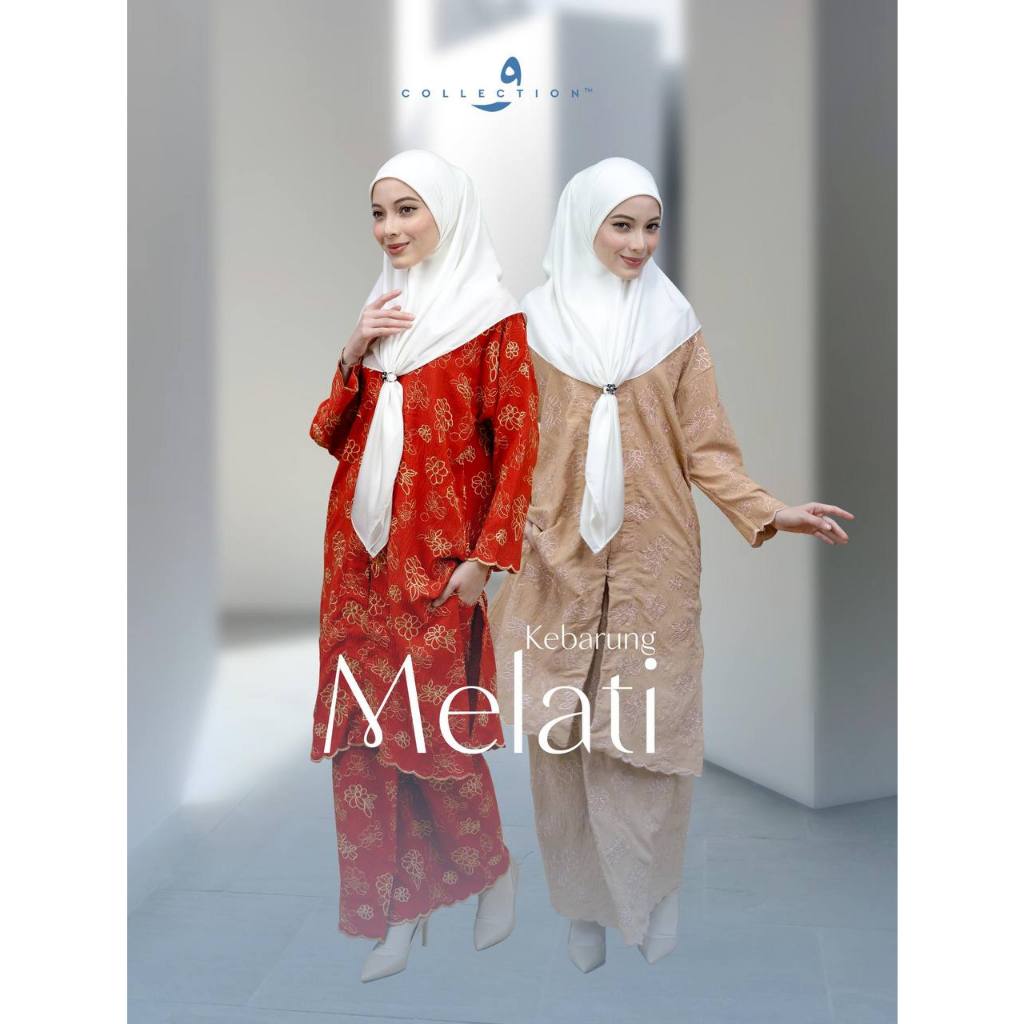 Kebarung Melati Full Embroidery CEY Kebarung Breastfeed friendly Waw Collection | Shopee Malaysia