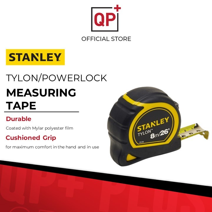 STANLEY MEASURING TAPE TYLON 3M 5M 8M / POWERLOCK 3.5M 5M 8M PITA ...