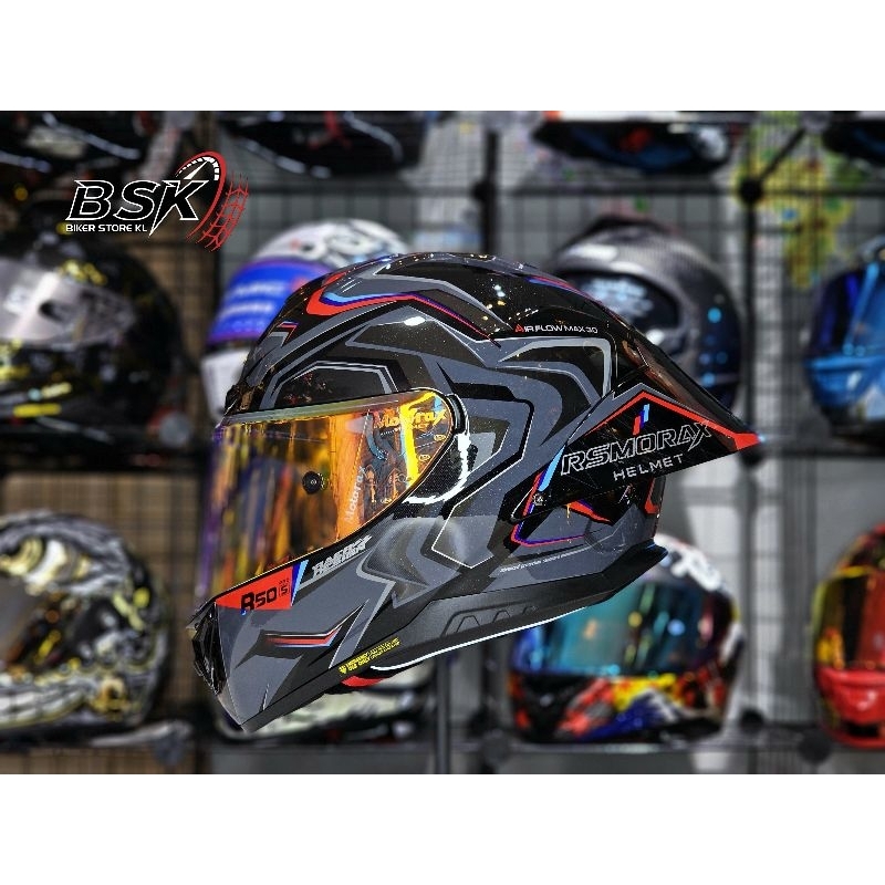 Original RSMORAX (Motorax) R50s Pro Shadow Full Face Helmet | Shopee Malaysia