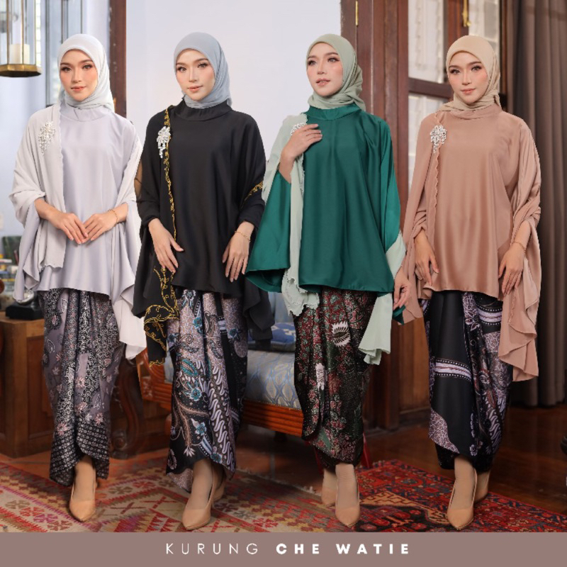 ELLE ZAHRA KURUNG CHE WATIE BAJU KURUNG KEDAH KAIN PARIO BATIK SATIN ...