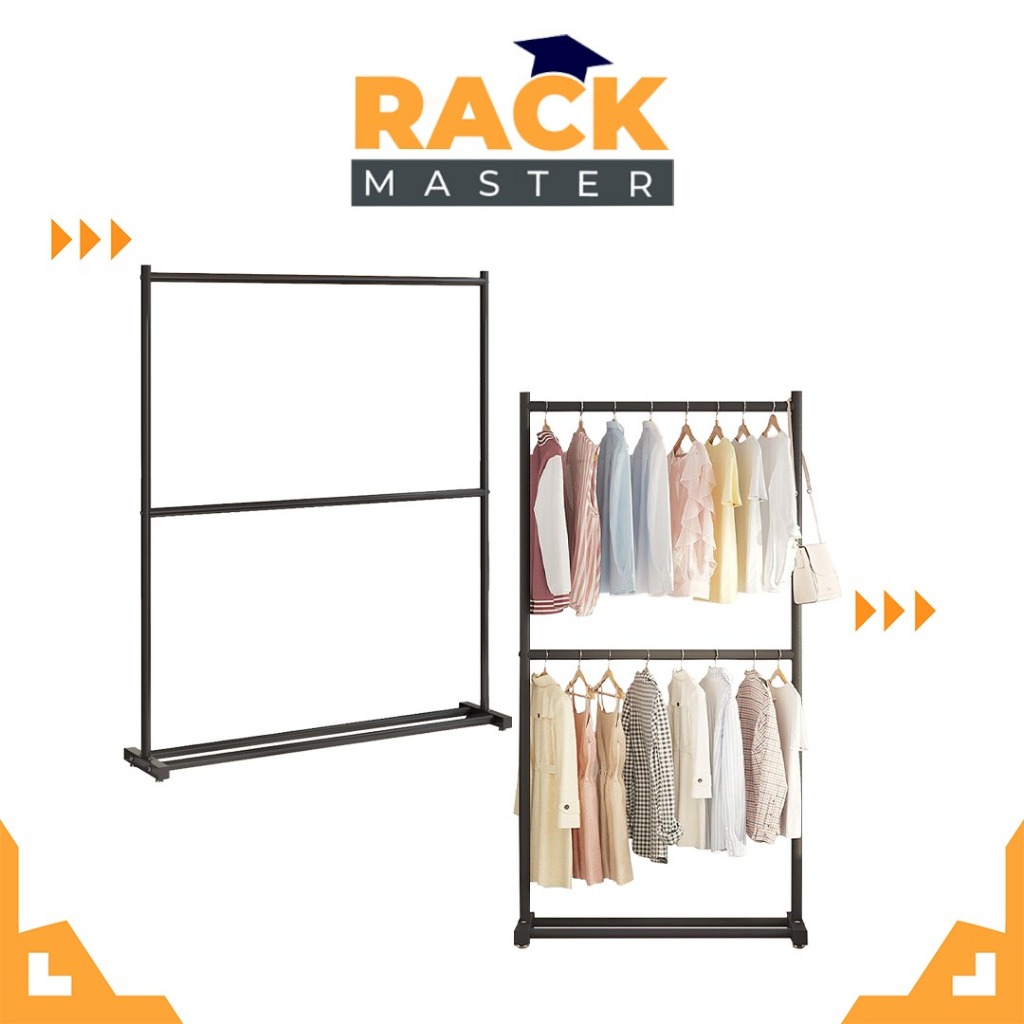 𝗥𝗔𝗖𝗞 𝗠𝗔𝗦𝗧𝗘𝗥 Living Room Balcony Rack Double Layer Single Pole Strong ...