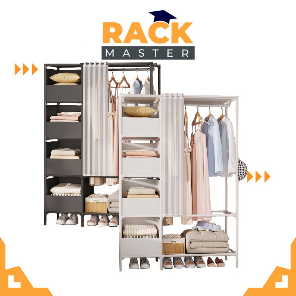 𝗥𝗔𝗖𝗞 𝗠𝗔𝗦𝗧𝗘𝗥 Multifunction Wardrobe Clothes Organization Storage Rack ...
