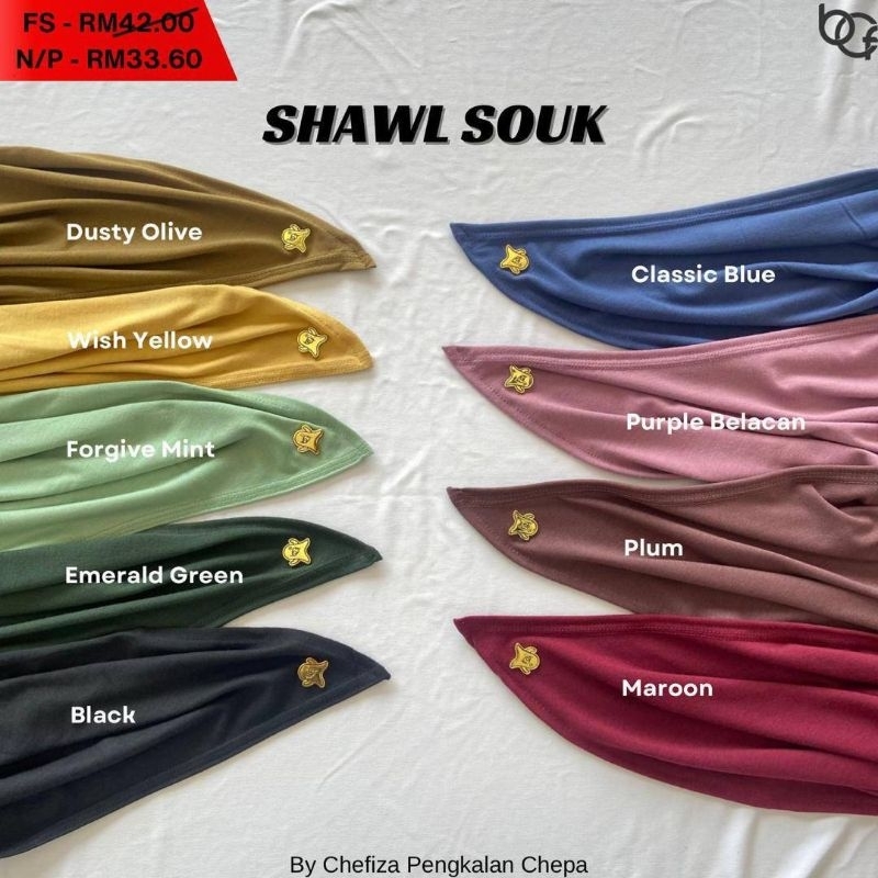 🔥READYSTOK Shawl Souk BCF (Shawl-wal Edition) 🔥 | Shopee Malaysia