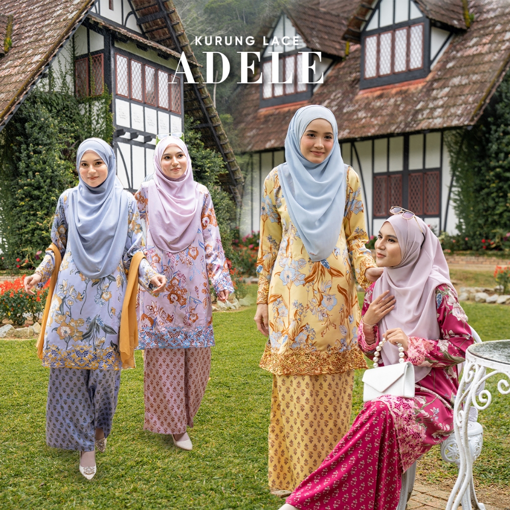 MCC Lifestyle Baju Kurung Sulam Adele Satin Ironless Kurung Trend ...