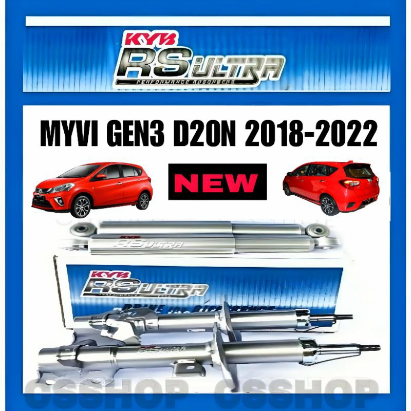 EL PERODUA MYVI NEW 2018 ABSORBER FRONT / REAR KYB RS ULTRA HEAVY DUTY ORIGINAL KAYABA ...