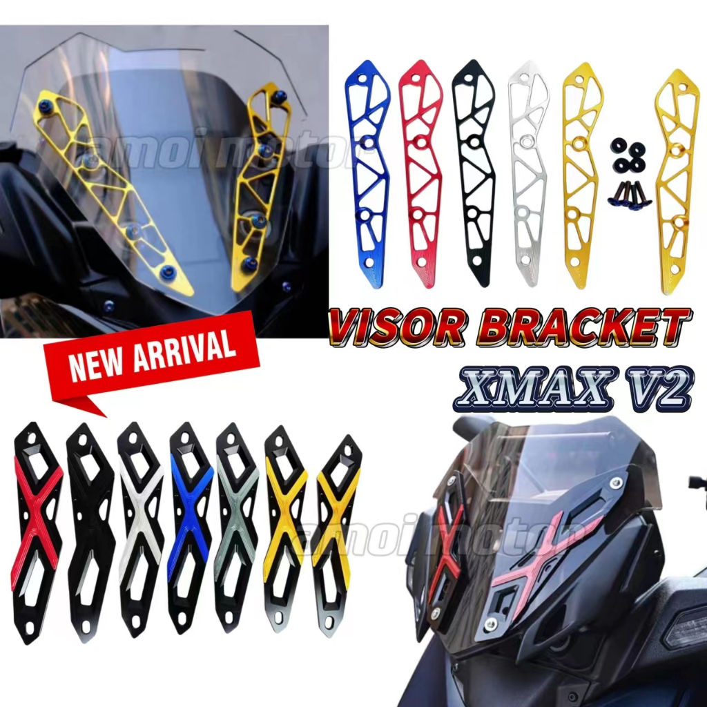 XMAX V2 VISOR BRACKET CNC ALLOY WINDSHIELD BRACKET HOLDER XMAX V2 ...