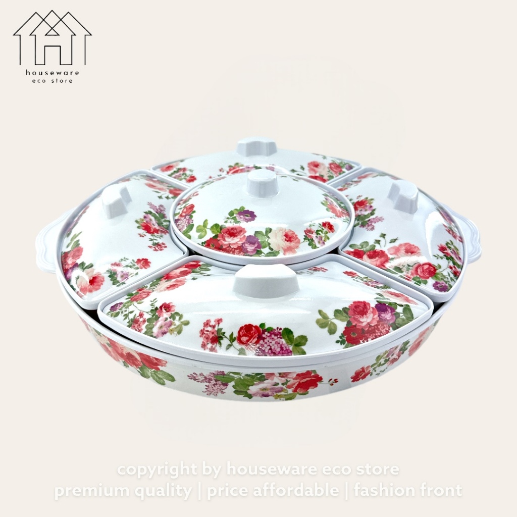 Melamine Party Serving Set Buffet Set / Round Buffet / Bekas Bulat ...
