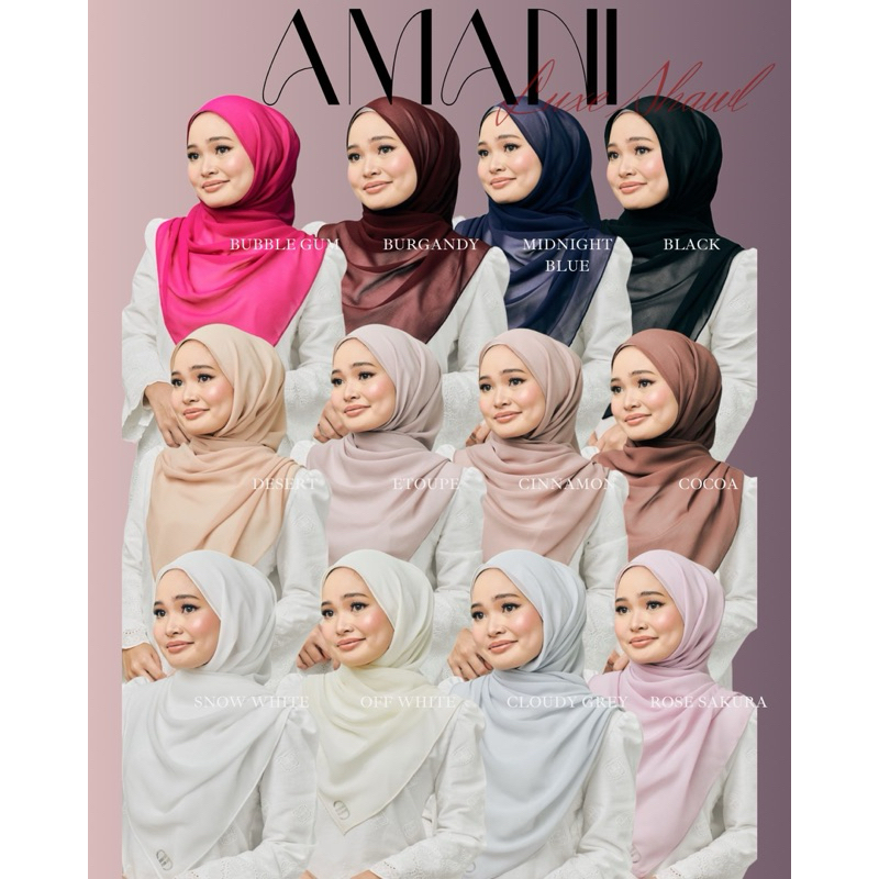 DEWI DIARY ARMANI SHAWL LUXE COLLECTION (w/o logo) | Shopee Malaysia