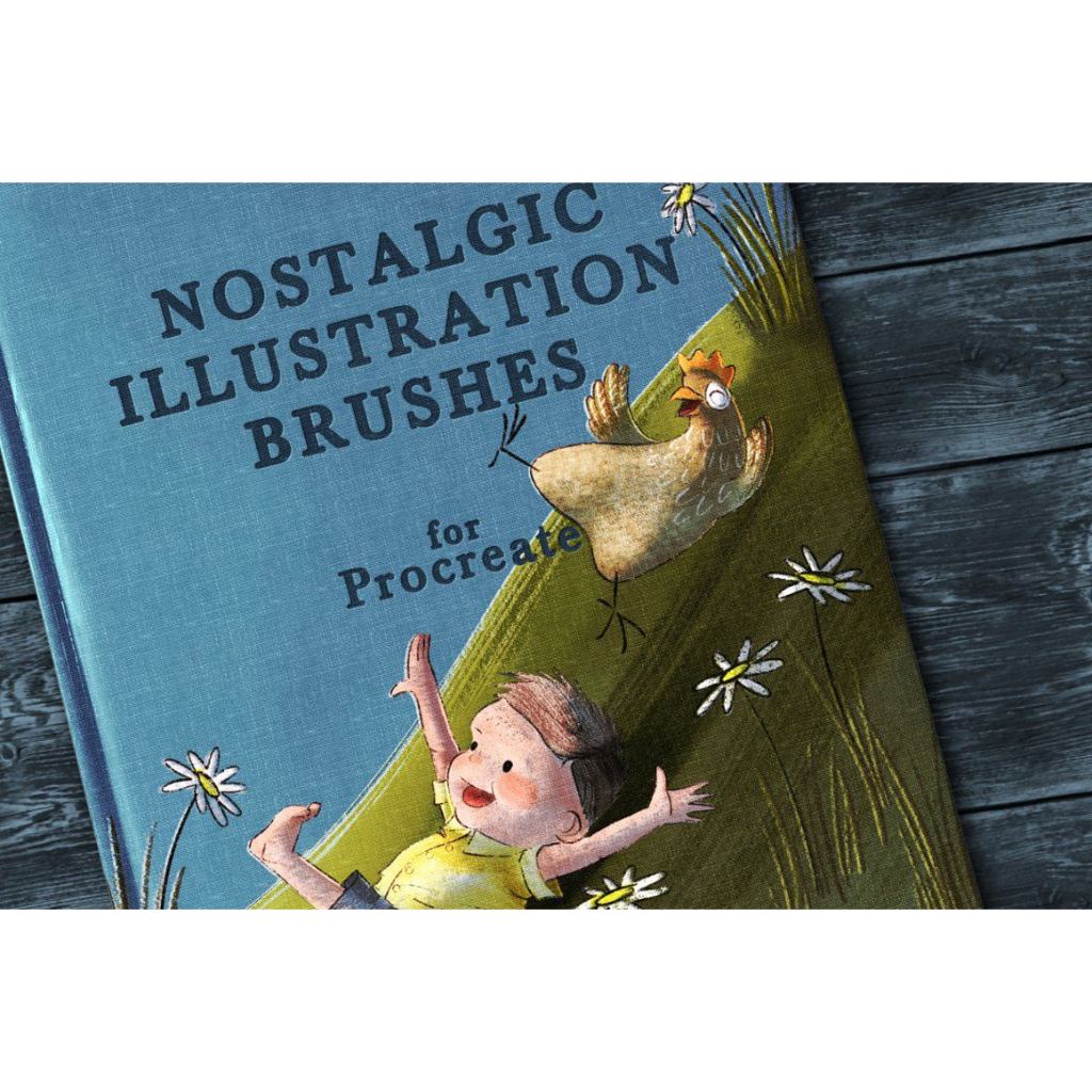 [P428] Nostalgic Illustration for Procreate | Children Storybook Illustration Watercolour Grain ...