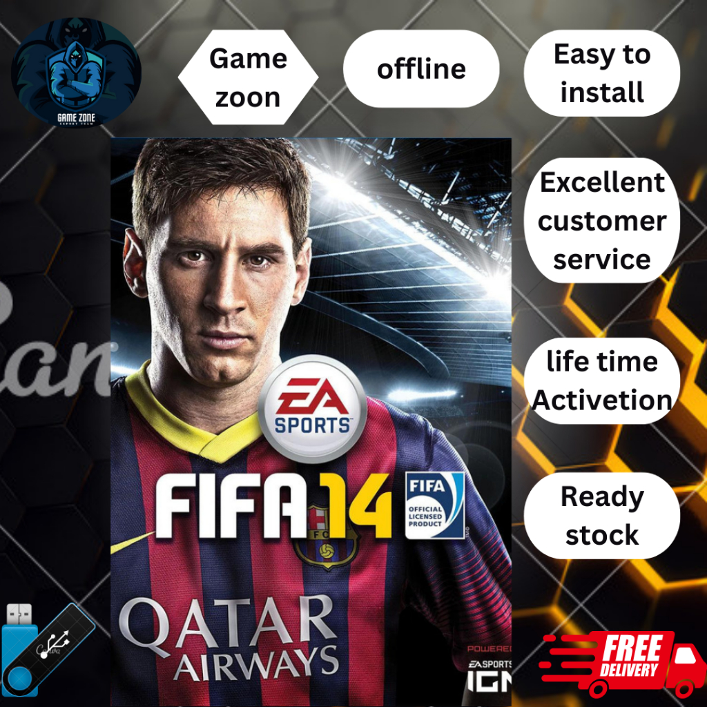 [PC Game] FIFA 14 - Offline [Disc 32GB Pendrive | Shopee Malaysia