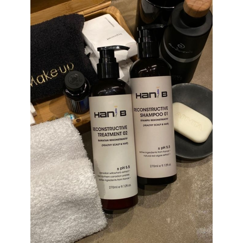 100% Authentic HANI B HALAL CERTIFIED Reconstructive Series Cleaning Shampoo & Scalp Treatment ...