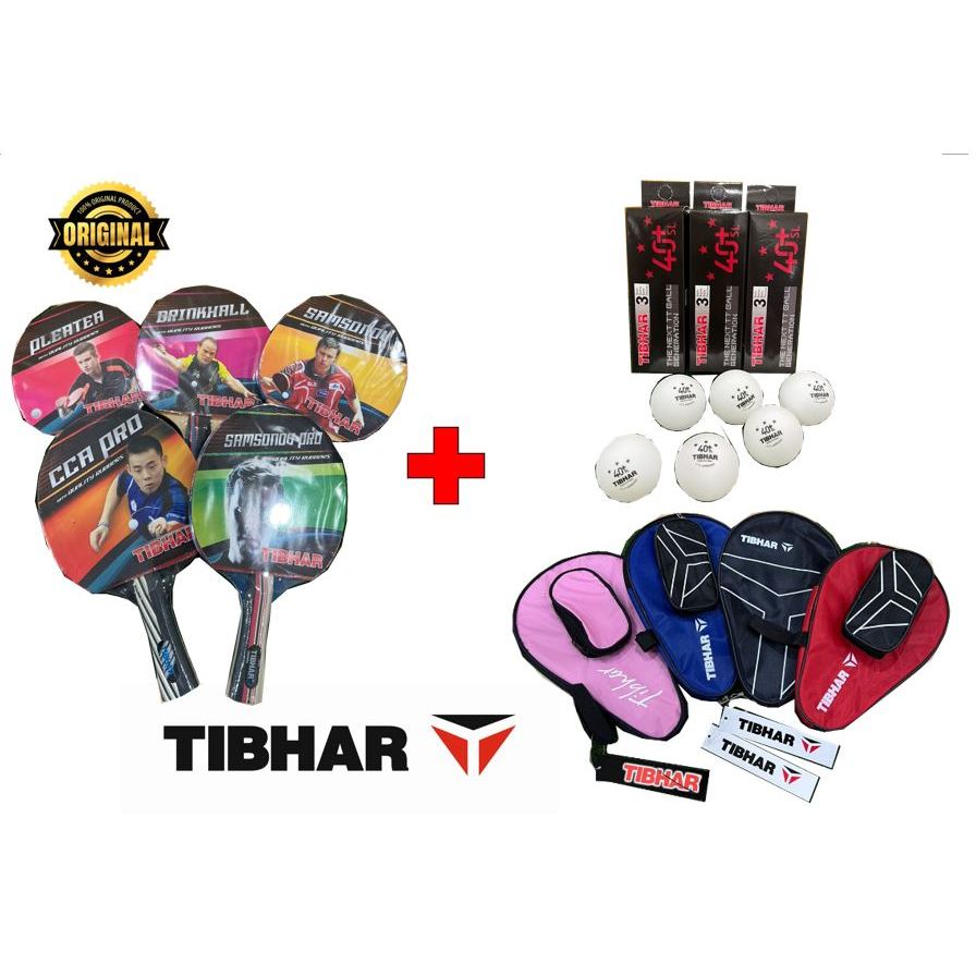Free Combo Tibhar Table Tennis Ping Pong Bat Tibhar Round Cover Free Tibhar 3 Ping Pong