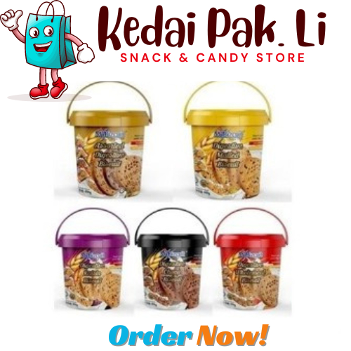 [KPL] Mybizcuit Digestive Biscuit (Jar) 400gm (WholeMeal/Malted/Raisin ...
