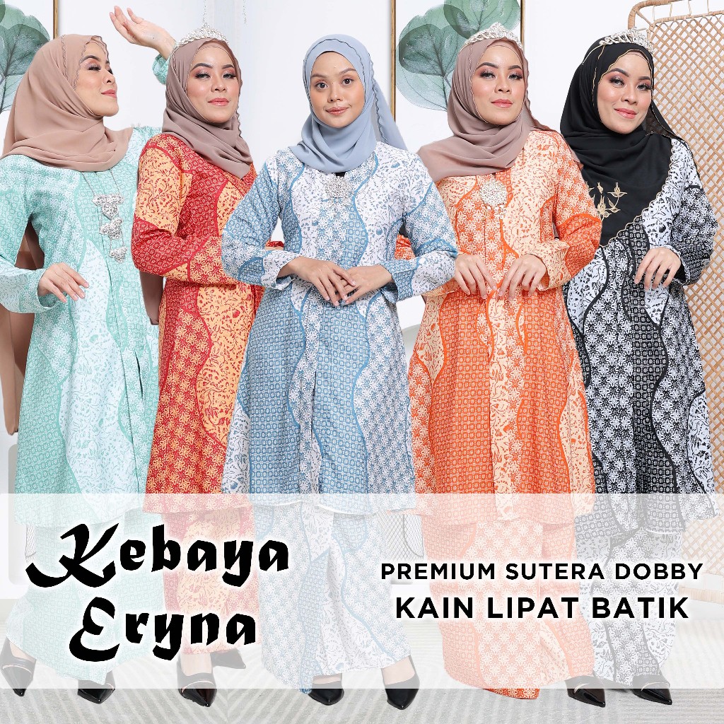 NEW LAUNCHING!! KEBAYA ERYNA BATIK SAIZ S-3XL PREMIUM SUTERA DOBBY ...