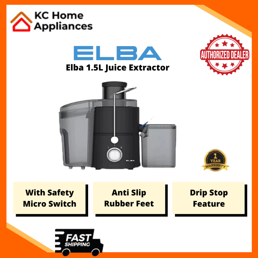 Elba 1.5L Juice Extractor | 400W | 2 Speed | Safety Micro Switch | Drip ...