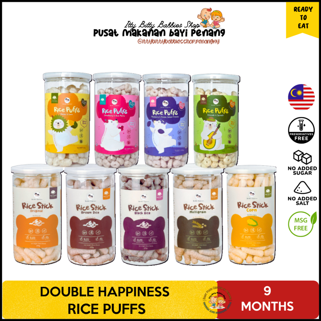 DOUBLE HAPPINESS- Rice Puffs & Rice Stick (50g) | Shopee Malaysia