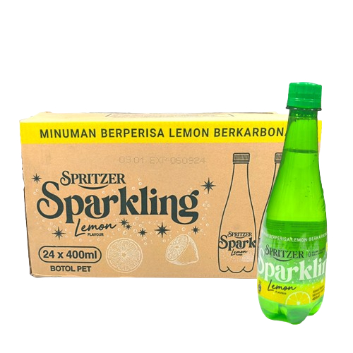 SPRITZER LEMON SPARKLING NATURAL MINERAL WATER LEMON - 24 x 400ML | Shopee Malaysia