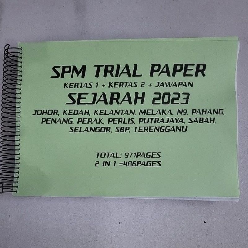 SPM Trial Paper Sejarah 2023 +jawapan (hardcopy +free pdf) | Shopee Malaysia