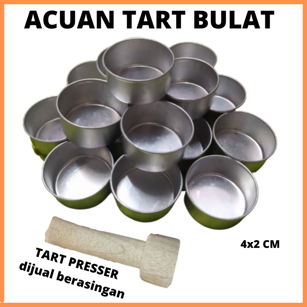 Acuan Tart Bulat Mini Egg pod Pastry Mould Crust Round Shell Mini ...
