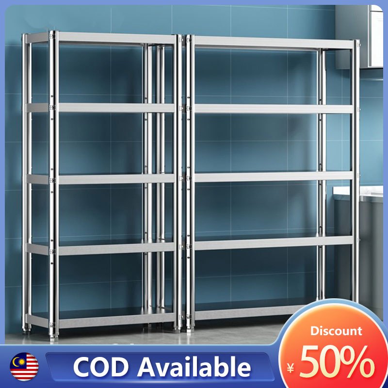 Stainless Steel Kitchen Multipurpose Multi-layer Storage rack / Rak ...