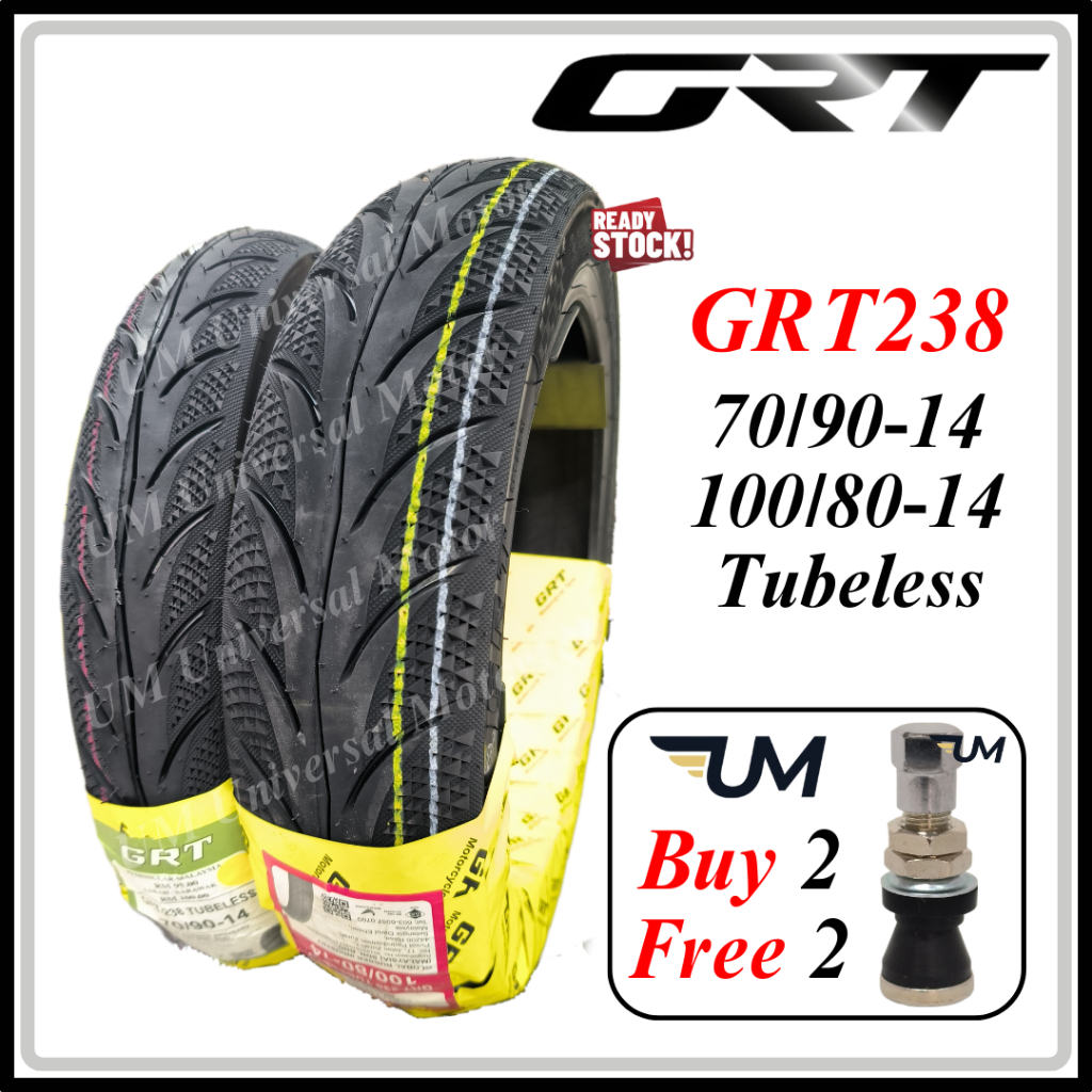 TYRE GRT GRT238 EM238 BUNGA MAXXIS DIAMOND 2026 TUBELESS TIRES 70/90-14 ...