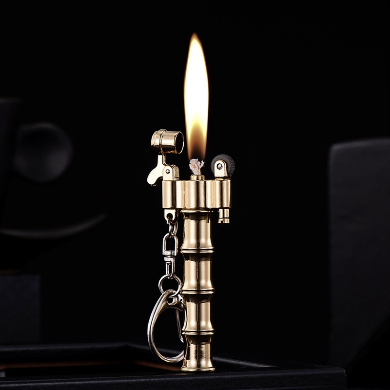 Bamboo Stick Design Classical Retro Kerosine Oil Lighter Soft Flame ...