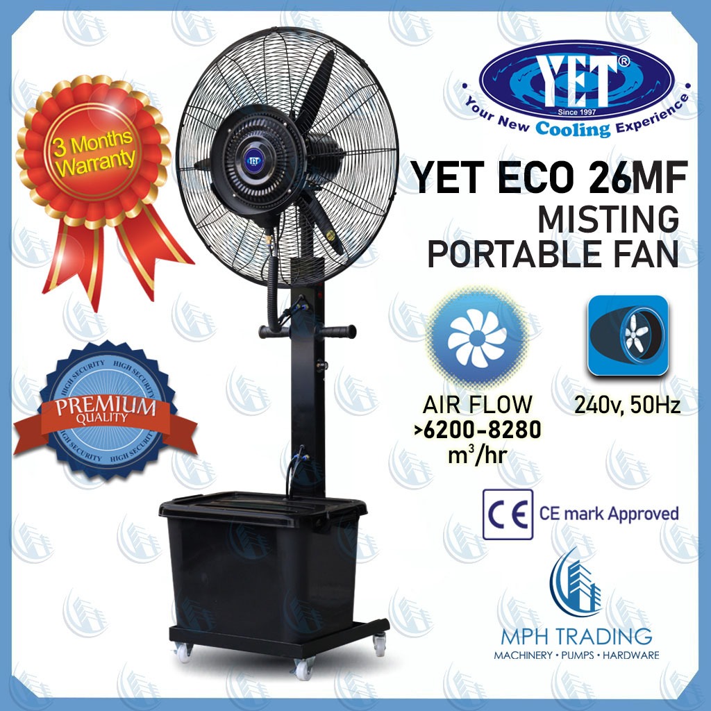 YET ECO 26MF MIST FAN INDUSTRIAL SPRAY STAND FAN WITH PUMP KIPAS AIR ...