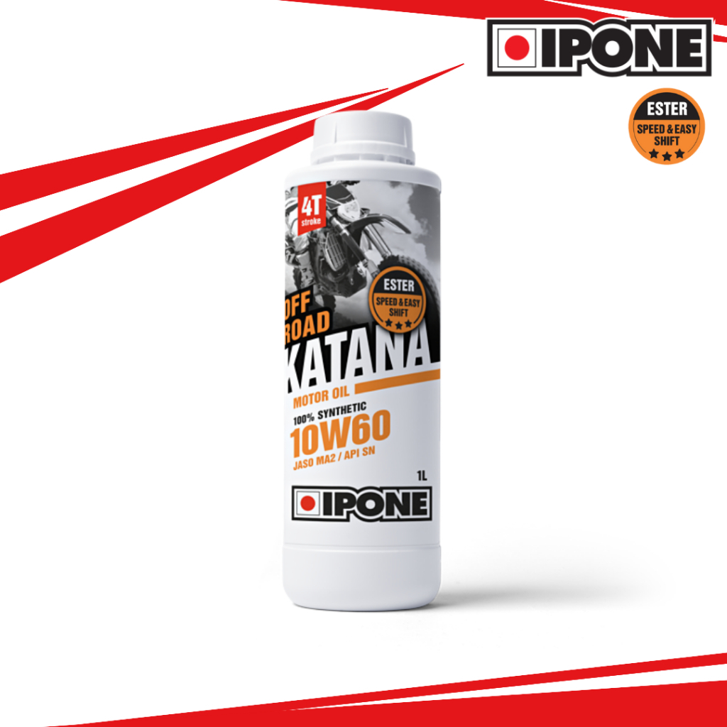 Ipone Off Road Katana Fully Synthetic Motorcycle Engine Oil 10W60 (1L ...