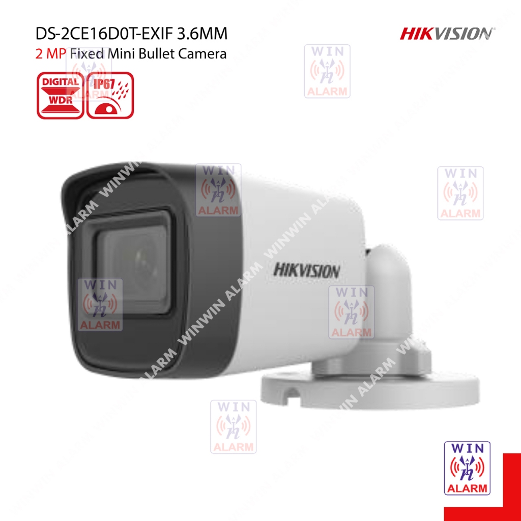 HIKVISION 2MP BULLET CCTV DS-2CE16D0T-EXIF ( 3.6MM ) Color Camera ...