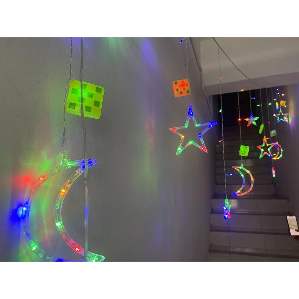Lampu Raya Lampu Bintang Lampu Bulan Lampu Kelip Moon Star Light ...