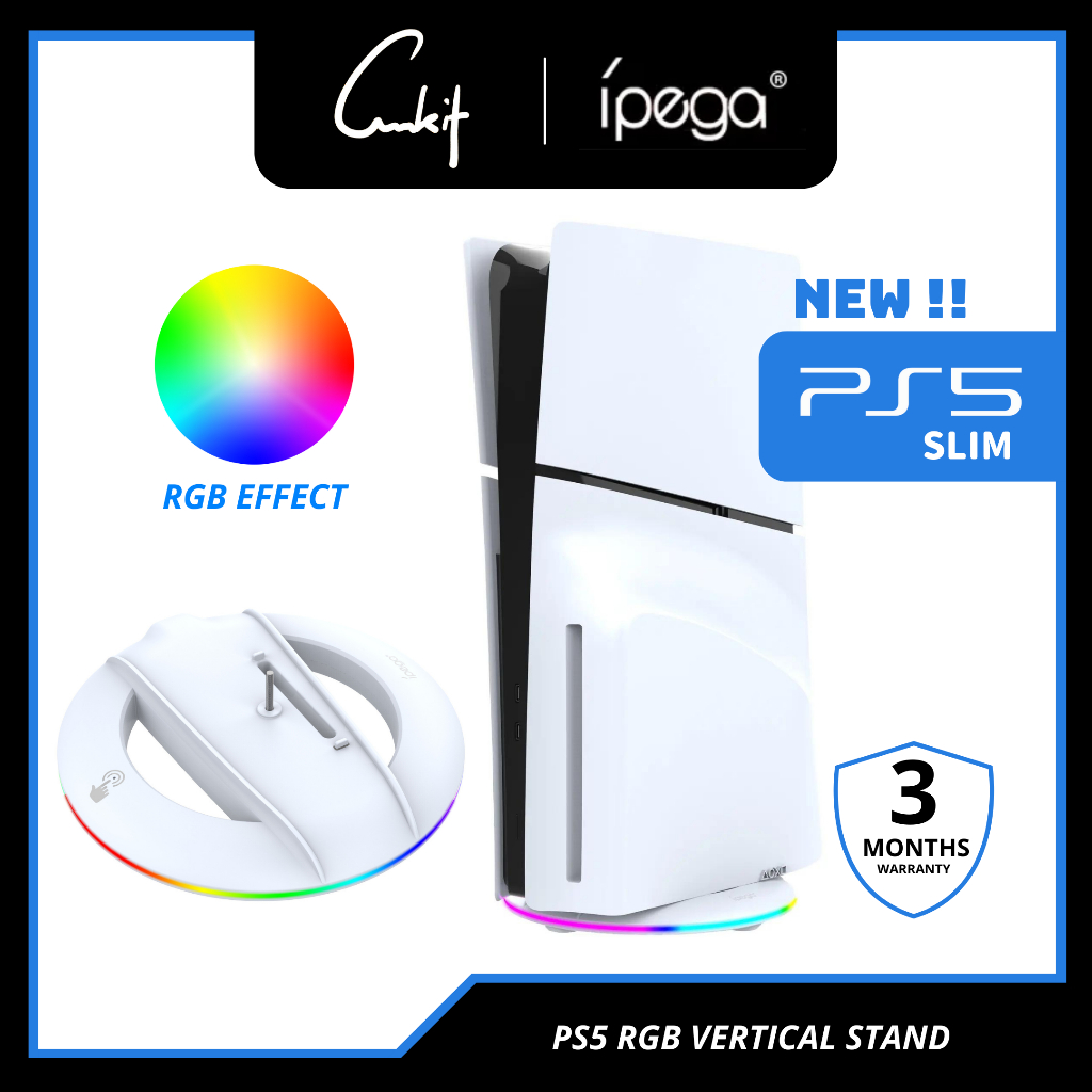 07.07 SALE 】IPEGA PS5 SLIM RGB Vertical Stand With RGB Effect Mode ...