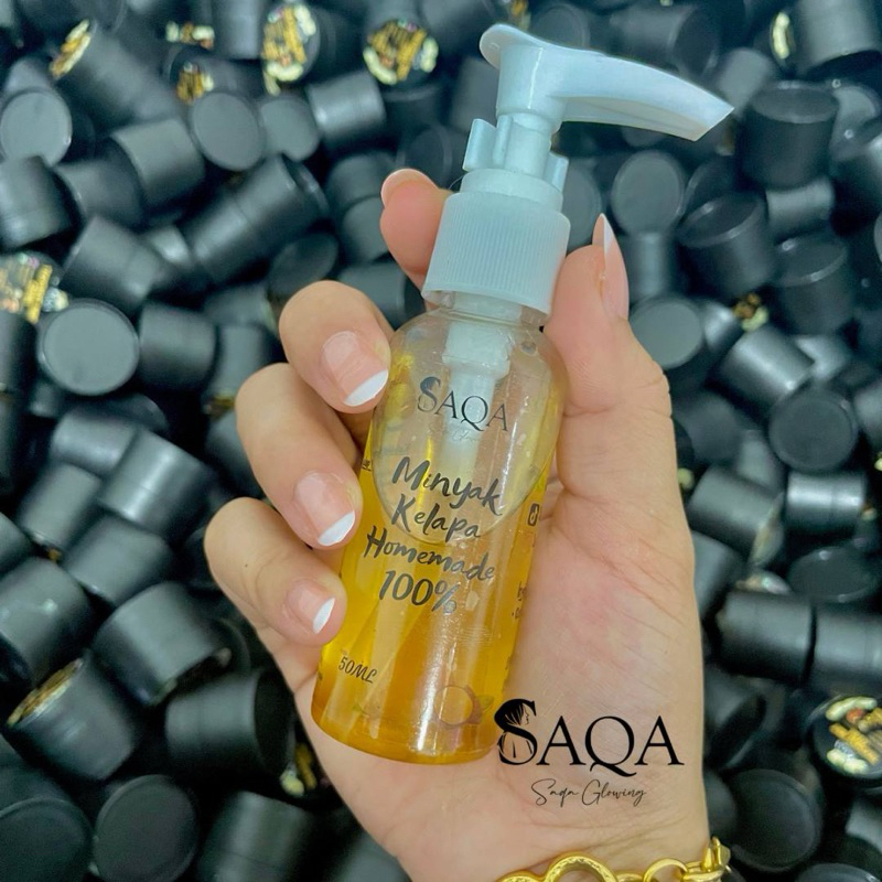 SAQA GLOWING HOMEMADE MINYAK KELAPA 50ML ORIGINAL HQ | Shopee Malaysia