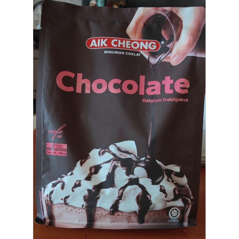 AIK CHEONG Cafe Art 3in1 480g (40g x 12 sachets) - Chocolate | Shopee Malaysia