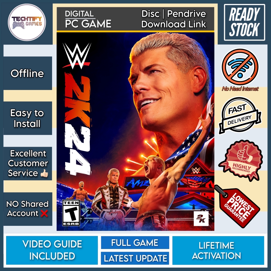 [PC Game] WWE 2K24 Deluxe Edition (v1.25 + DLCs) - Offline [Disc ...