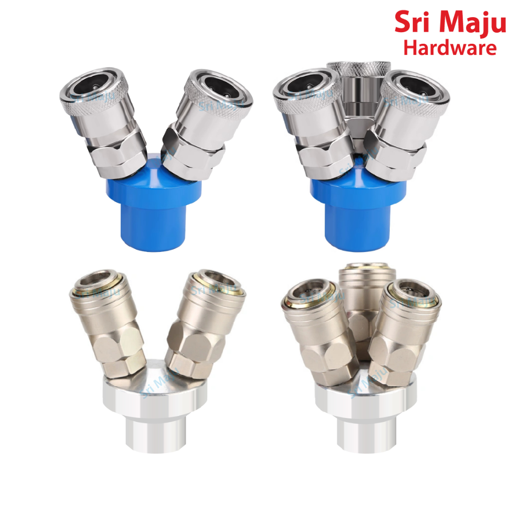 MAJU PMP-Y Multi Pass Y Shape Quick Pneumatic Air Coupler Fitting Hose ...
