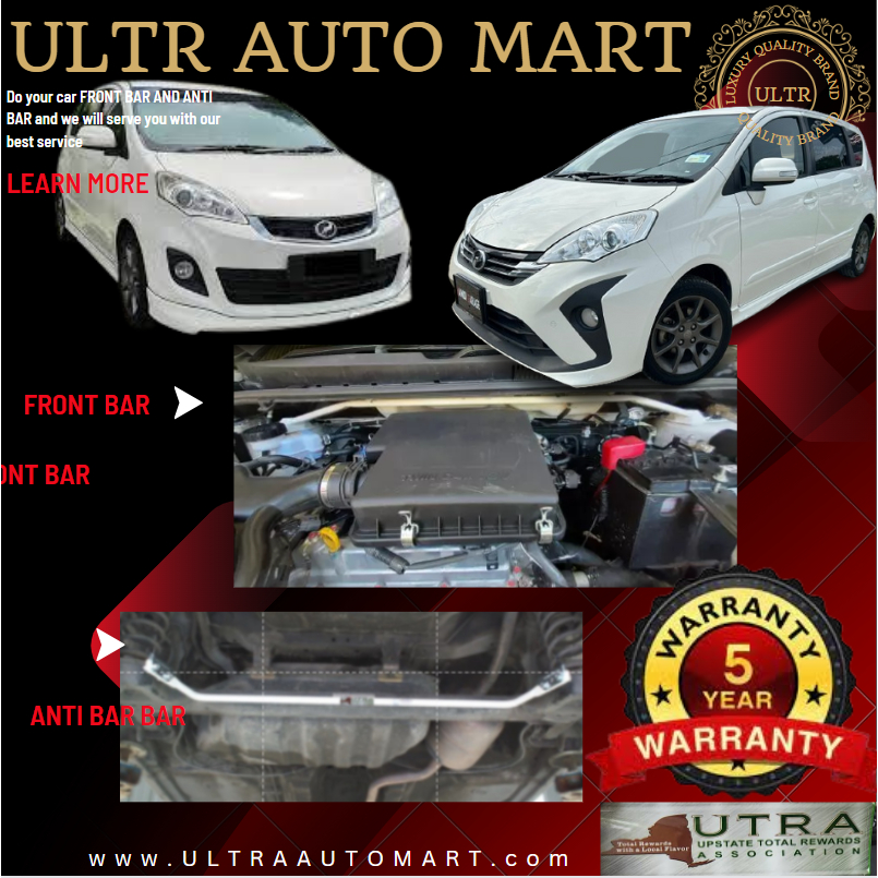 PERODUA ALZA 2014-2022 RACING REAR ANTI BAR FRONT STRUT BAR HIGH ...