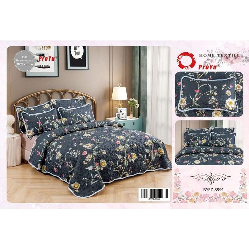 Premium Cadar Patchwork Set (6IN1) Tilam Katil Queen/King Size ...