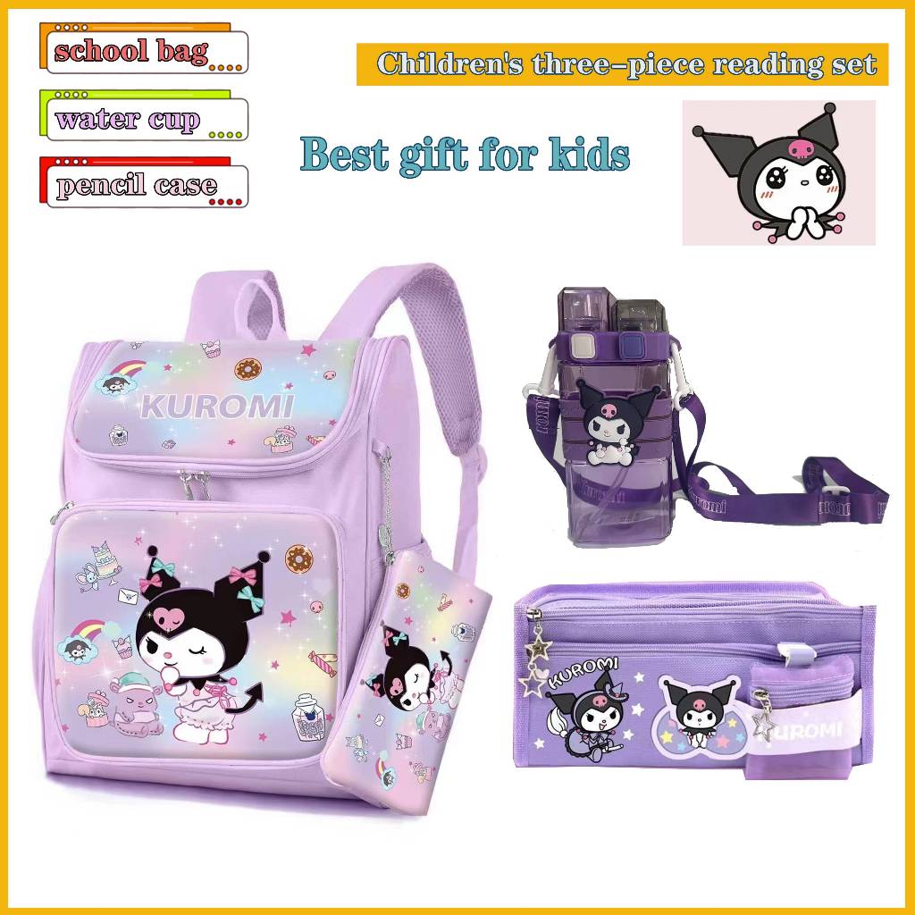 Study Essentials Trio: The Ultimate kuromi School Bag, kuromi Pencil ...