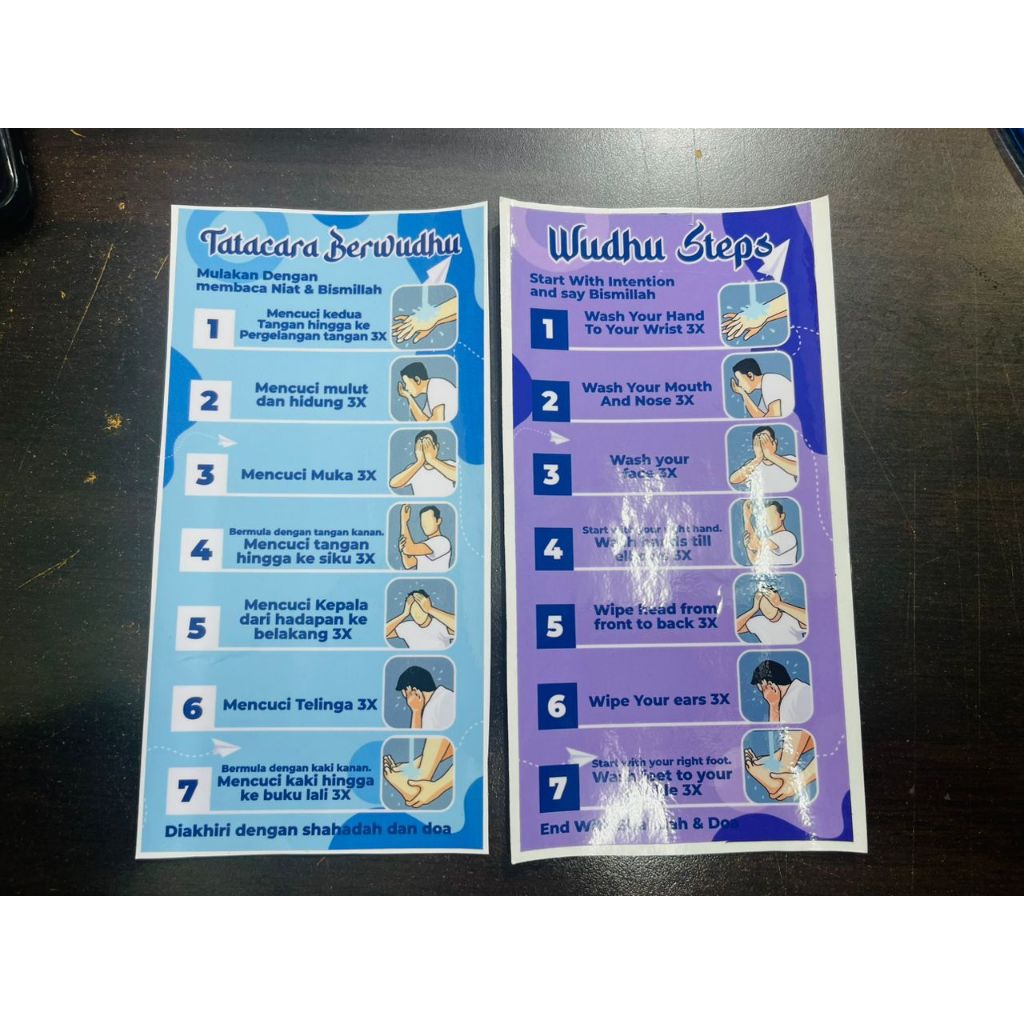 STICKER PANDUAN BERWUDHU WATERPROOF | Shopee Malaysia