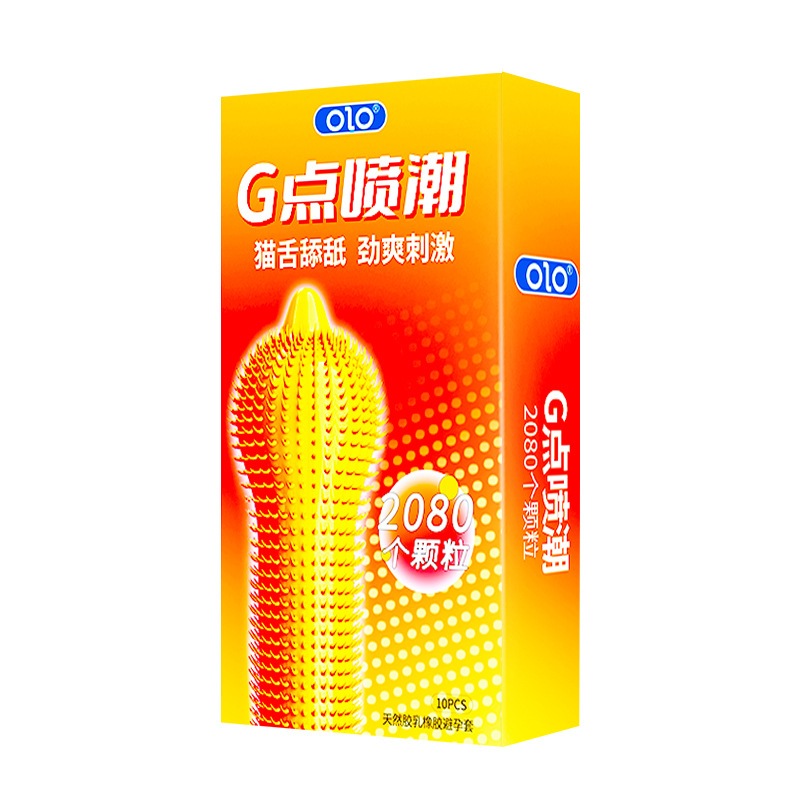 OLO CAT 10pc Condom latex Granule Spiral Particle Design 2080 Dotted G ...
